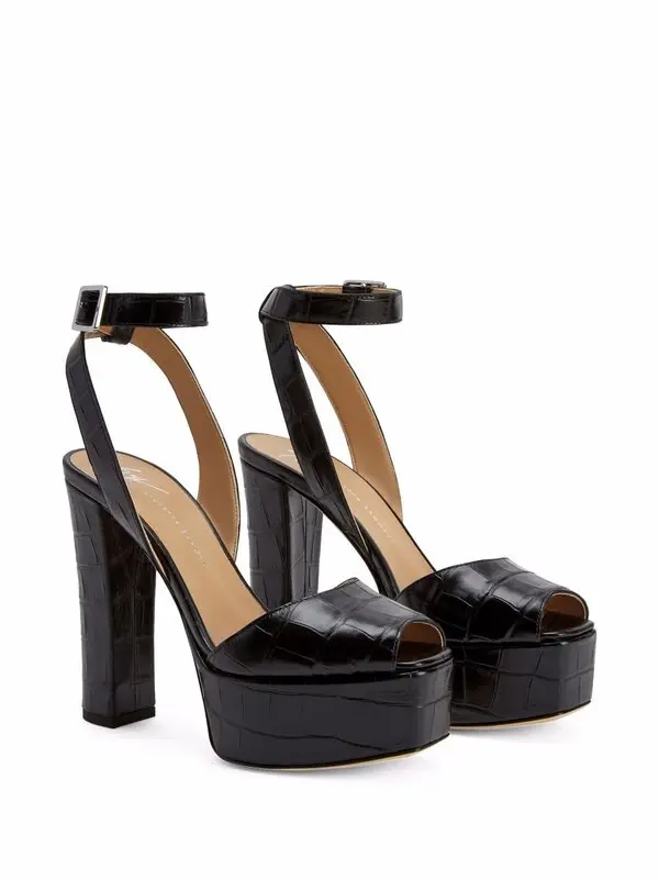 GIUSEPPE ZANOTTI 120mm Betty Platform Sandals - Black