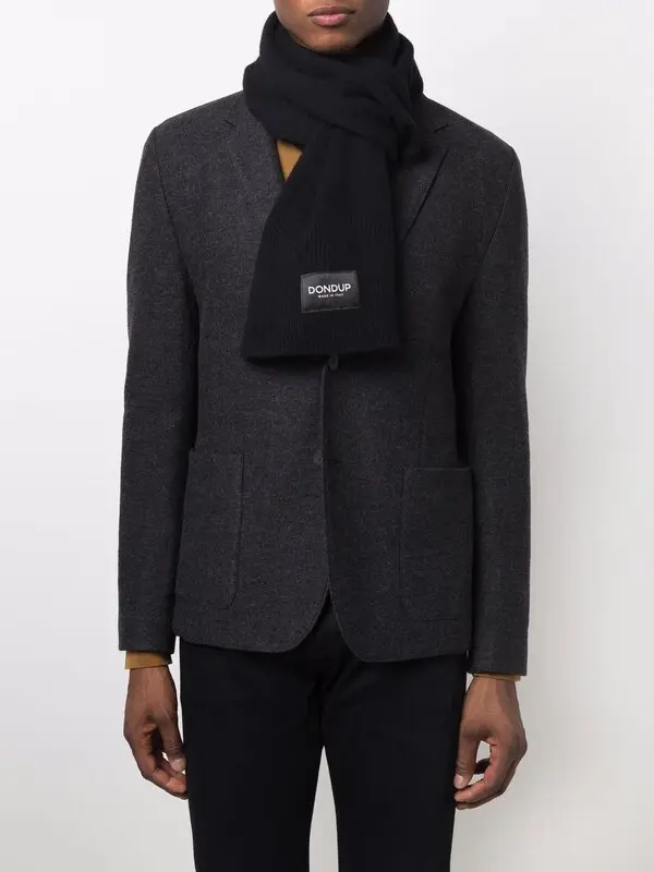DONDUP Logo-patch Knitted Scarf