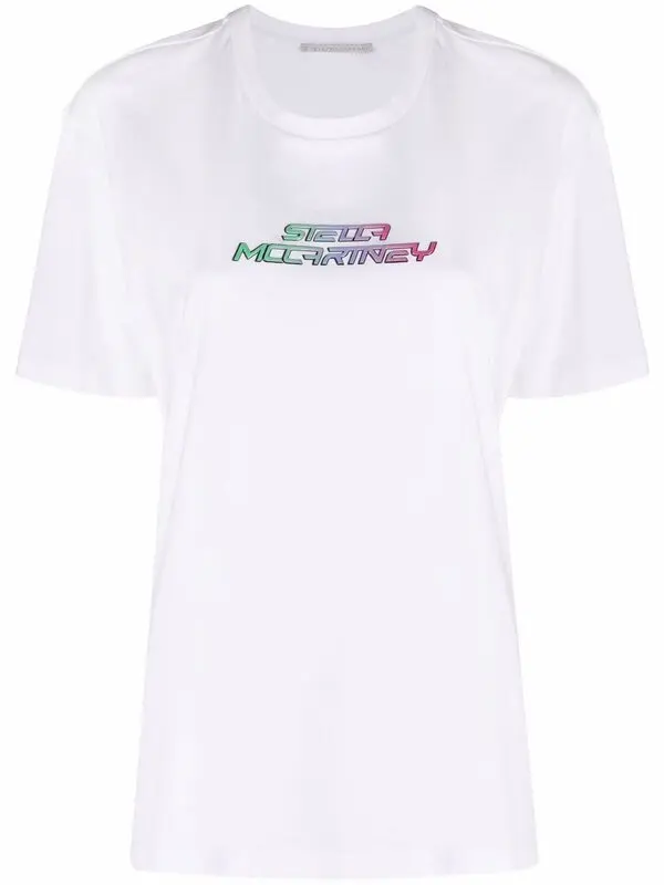 Stella McCartney Raised-logo Cotton T-shirt - White