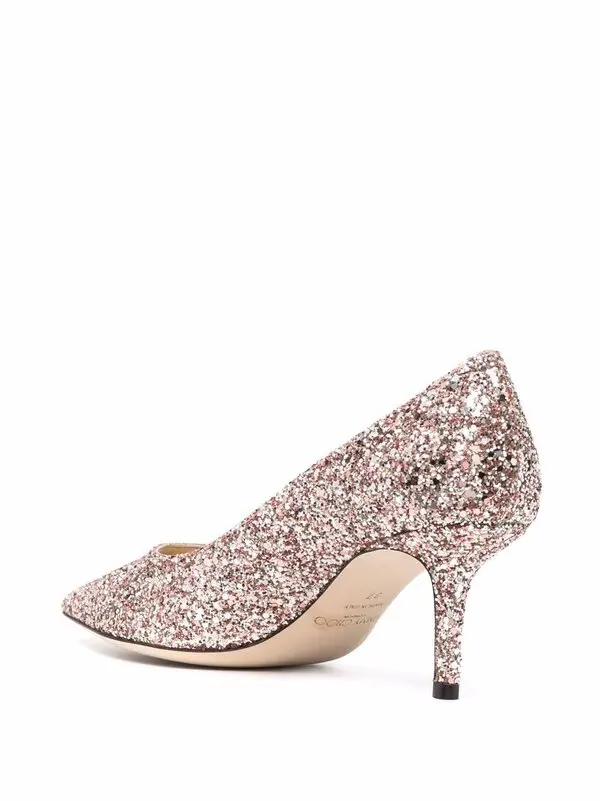 JIMMY CHOO Love 85mm Glitter Pumps - Pink