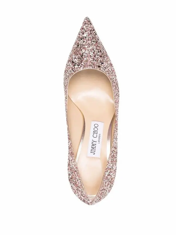 JIMMY CHOO Love 85mm Glitter Pumps - Pink