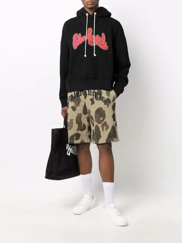 Palm Angels Seasonal-logo Hoodie - Black