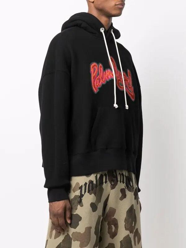 Palm Angels Seasonal-logo Hoodie - Black