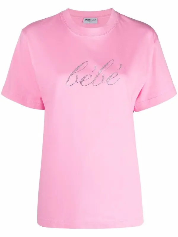 Balenciaga BéBé Short-Sleeve T-Shirt In Pink - 30% Off