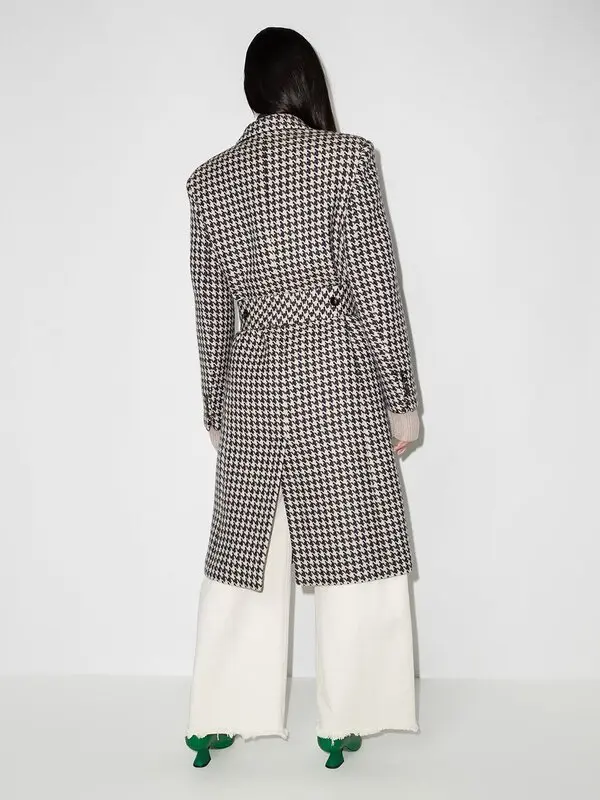 Stella McCartney Houndstooth-pattern Double-breasted Coat