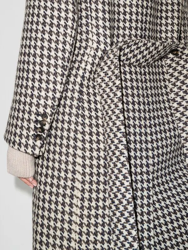 Stella McCartney Houndstooth-pattern Double-breasted Coat