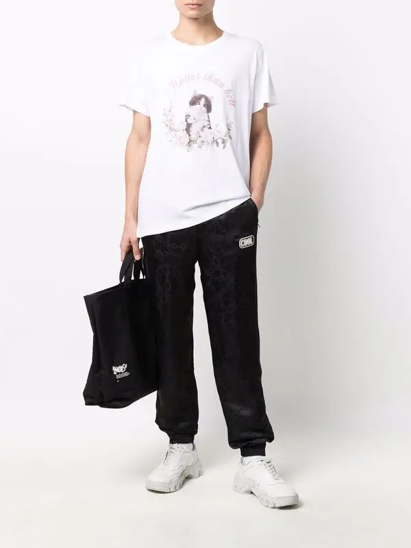 COOL T.M Chain-print Slip-on Track Trousers