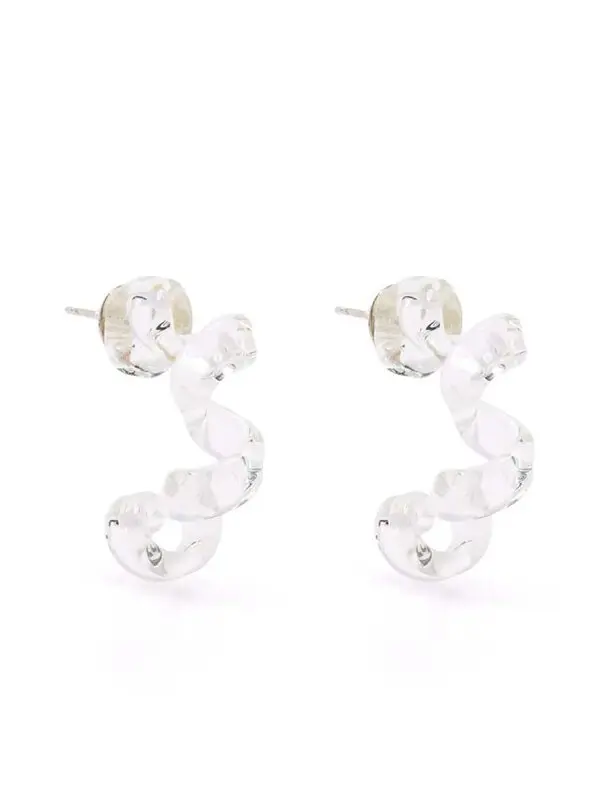 Bottega Veneta Turn Coil Hoop Earrings