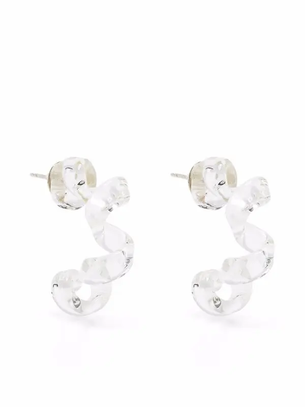 Bottega Veneta Turn Coil Hoop Earrings