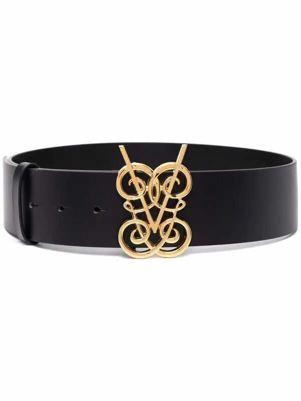 Giambattista Valli Logo Plaque Buckle Belt - Black