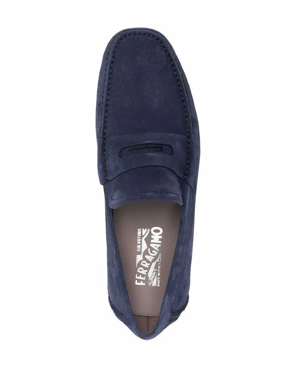 FERRAGAMO Newton Driver Shoes - Blue
