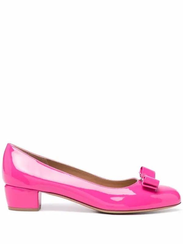 FERRAGAMO Vara Bow-detail Pumps - Pink