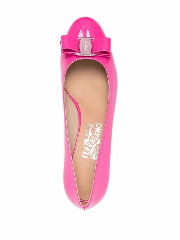 FERRAGAMO Vara Bow-detail Pumps - Pink