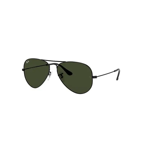 Ray-ban Aviator Flash Lenses Sunglasses Frame Blue Lenses Polarized - Black