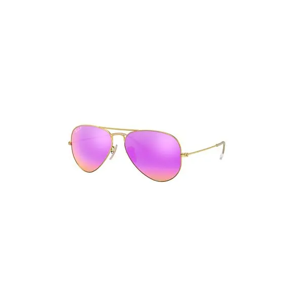 Ray-ban Aviator Gradient Flash Lenses Sunglasses - Gold