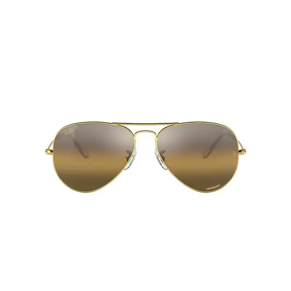 Ray-ban Aviator Polarized Sunglasses - Gold