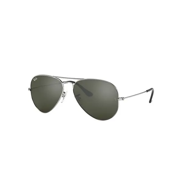 Ray-ban Aviator Gradient Sunglasses Frame Blue Lenses - Silver