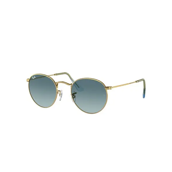 Ray-ban Round Metal Antiqued Sunglasses - Gold