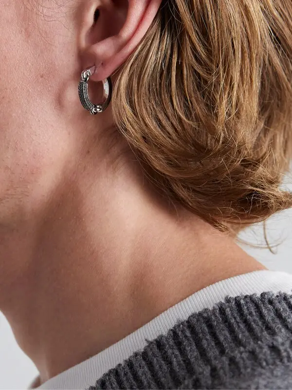 MAOR M.cohen The Aphelion 18-karat Blackened White Gold Diamond Single Earring - Black