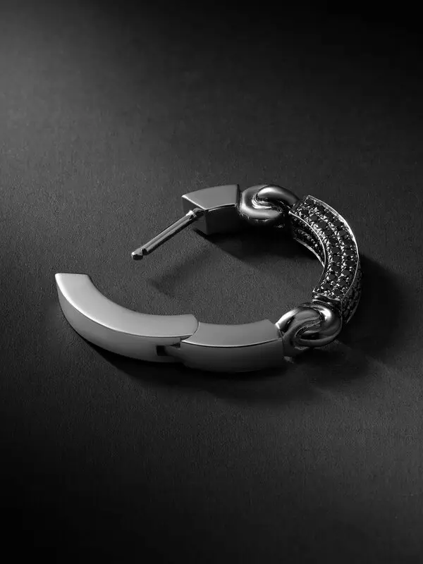 MAOR M.cohen The Aphelion 18-karat Blackened White Gold Diamond Single Earring - Black