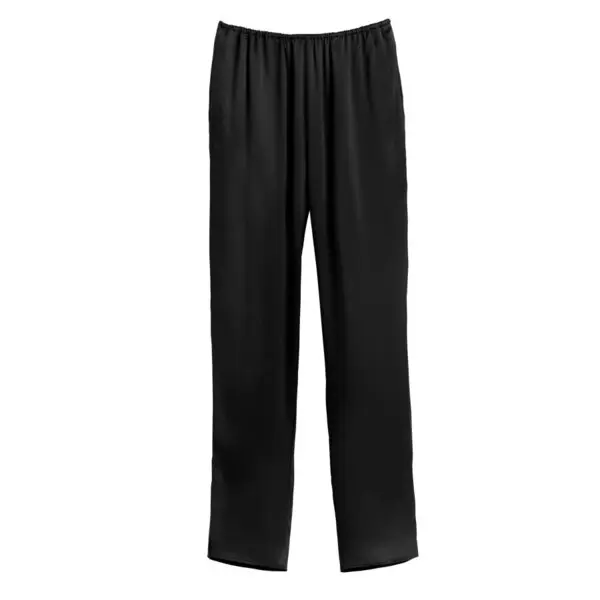 Cuyana Washable Charmeuse Tapered Pant - Black