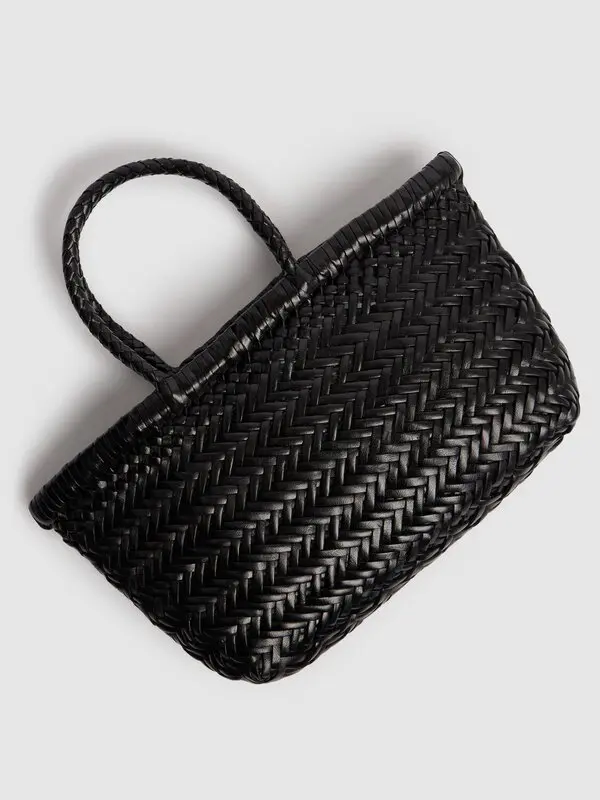 Dragon Diffusion Mini Flat Gora Leather Basket Bag