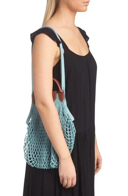 Longchamp Le Pliage Filet Knit Shoulder Bag