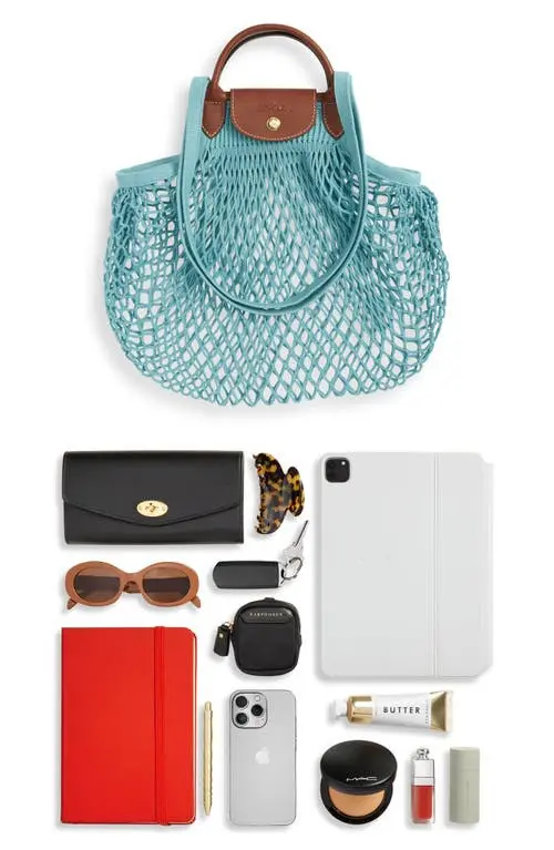 Longchamp Le Pliage Filet Knit Shoulder Bag