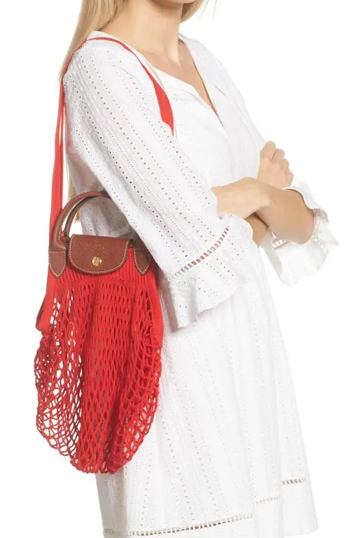 Longchamp Le Pliage Filet Knit Shoulder Bag