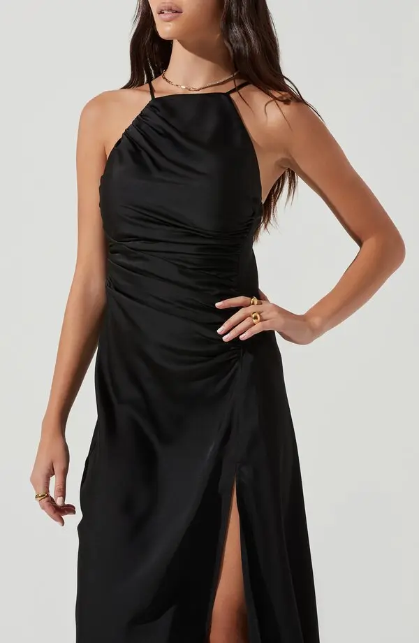 chinese dress ladies ASTR The Label Morrigan Ruffle Trim Halter Dress
