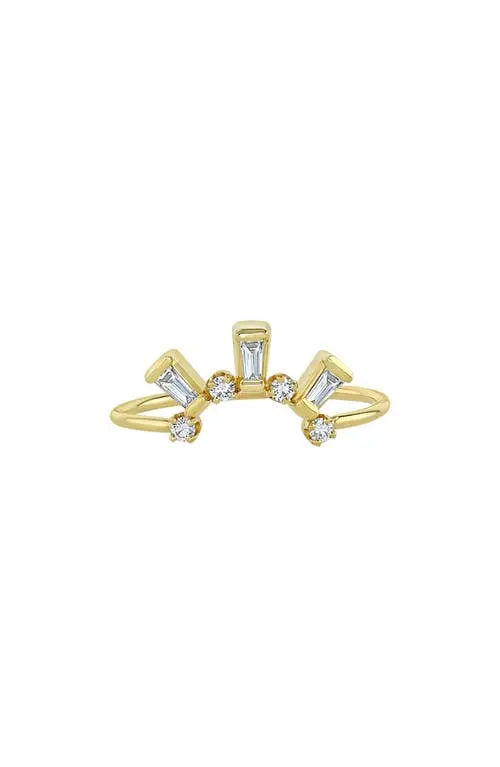 Zoe Chicco Diamond Baguette Arch Ring - 14k Yg