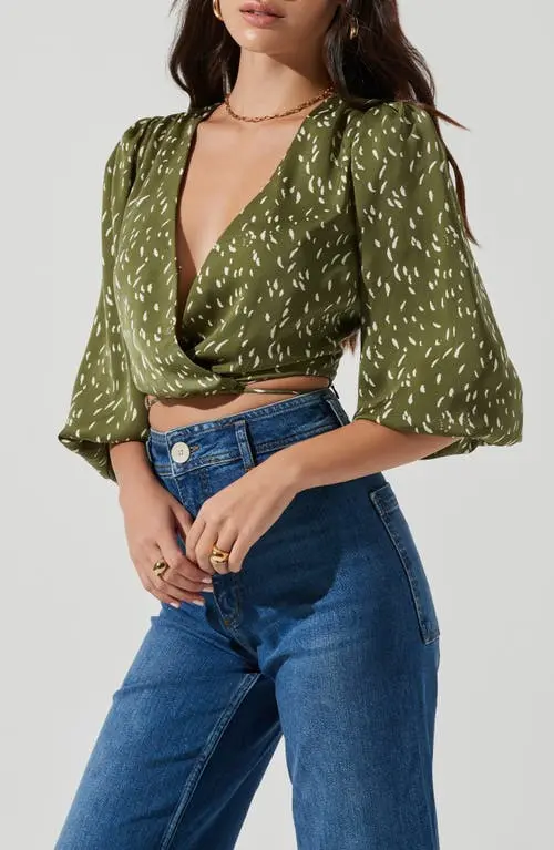 Astr The Label Wrap Front Cutout Top