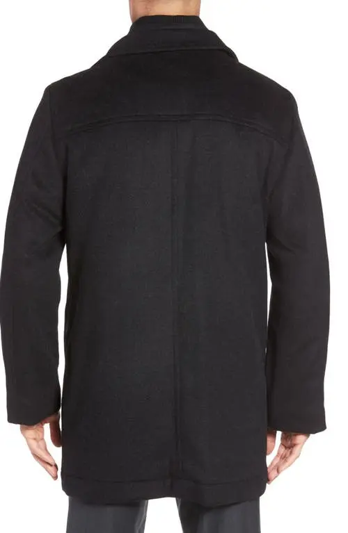 Hart Schaffner Marx Macbeth Car Coat With Bib - Black Heather