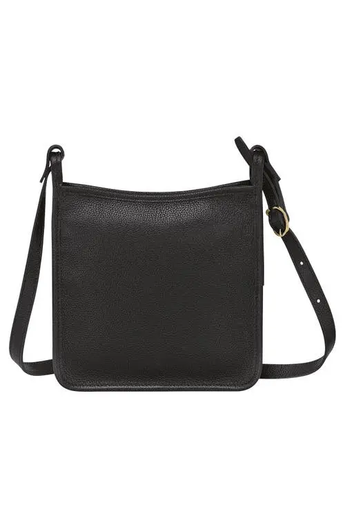 Longchamp Le Foulonné Leather Crossbody Bag - Black