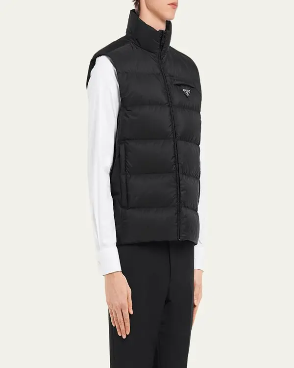 Prada Re-nylon Down Vest - Cacao