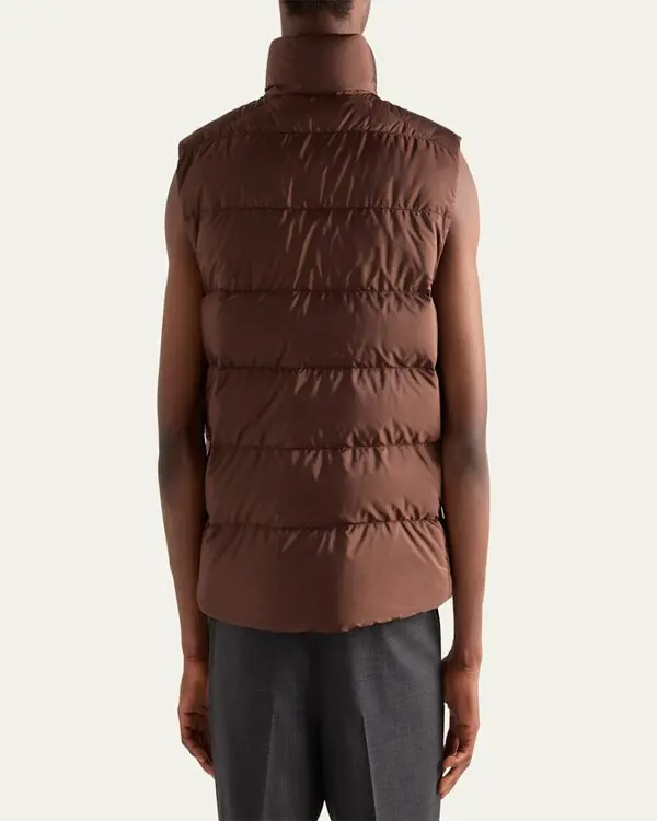 Prada Re-nylon Down Vest - Cacao