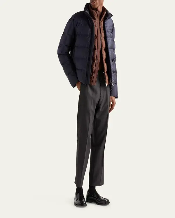 Prada Re-nylon Down Vest - Cacao