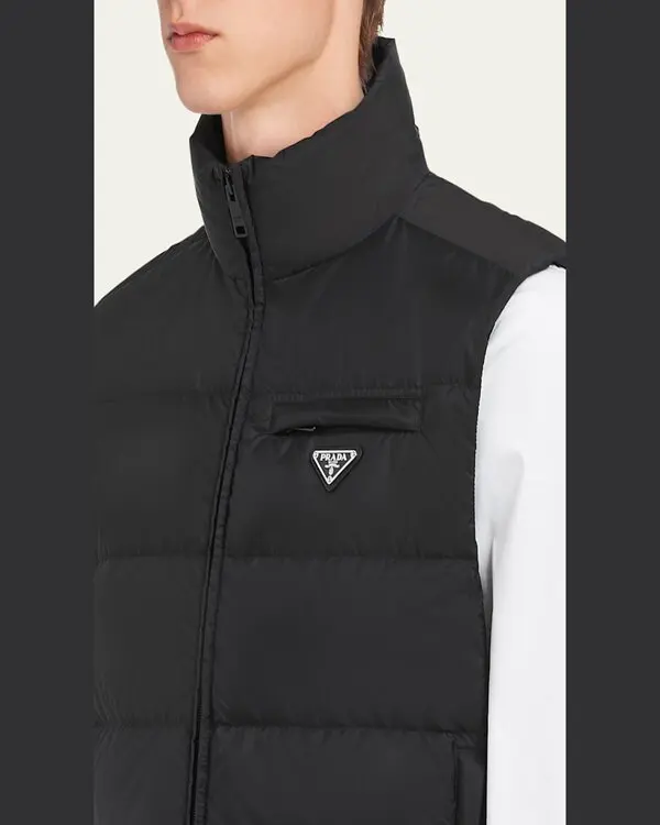 Prada Re-nylon Down Vest - Cacao