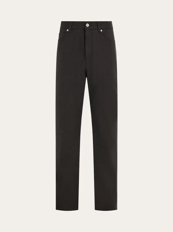 FERRAGAMO Five-pocket Straight Leg Trousers - Blue