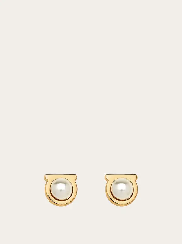 FERRAGAMO Gancini Stud Earrings - Gold