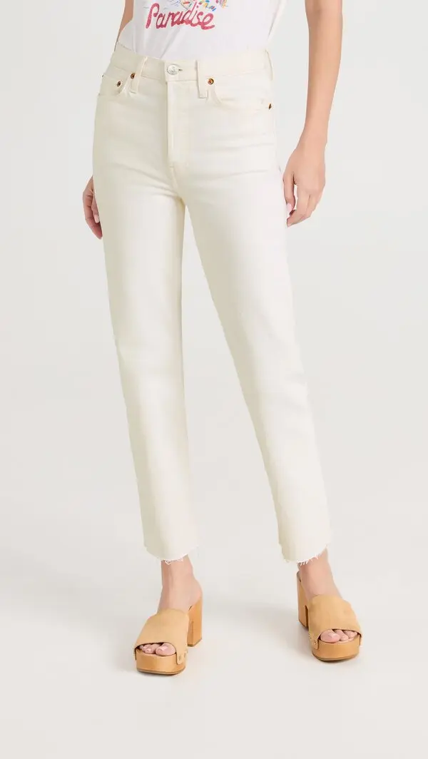 RE/DONE 70s Stovepipe Jeans - Vintage White