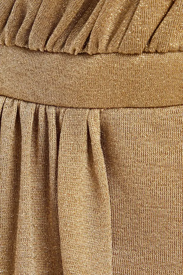 Halston Ira One-shoulder Lurex Jumpsuit