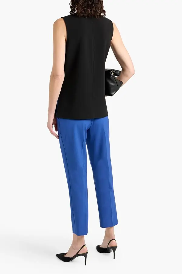 Theory Treeca 2 Cropped Wool-blend Pants - Cobalt Blue