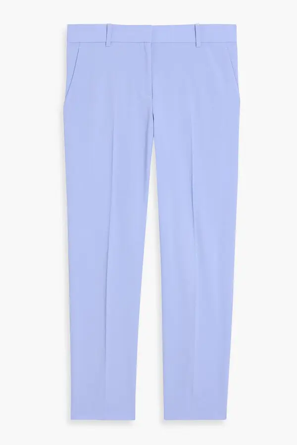 Theory Treeca Cropped Wool-blend Pants - Lavender