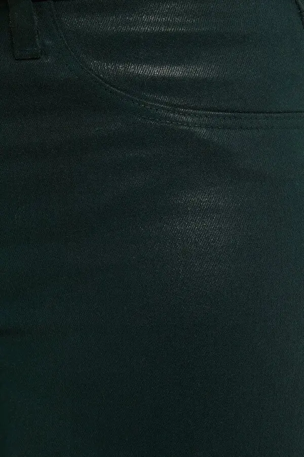 L'Agence Margeurite Coated Skinny Jeans - Dark Green