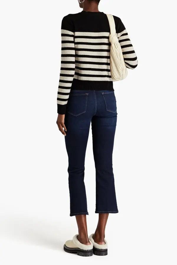 FRAME Le Crop Mini Boot Jeans - Dark Denim