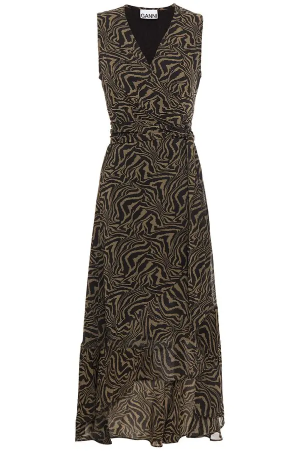 green emerald velvet dress Flowing Leopard Zebra Jacket Dress  Berek