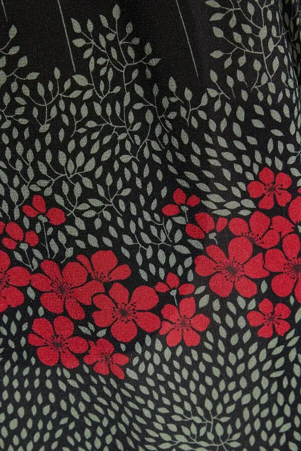 Red Valentino Floral-print Silk-georgette Flared Pants