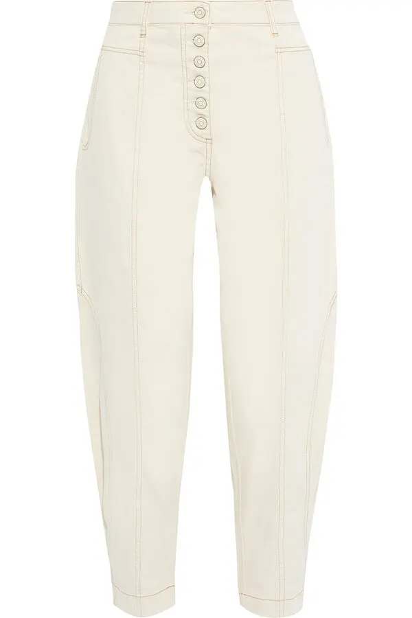 Ulla Johnson Brodie High-rise Tapered Jeans - Ivory
