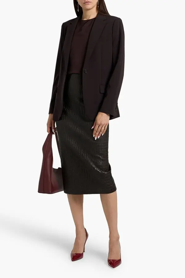 Theory Crepe Blazer - Brown